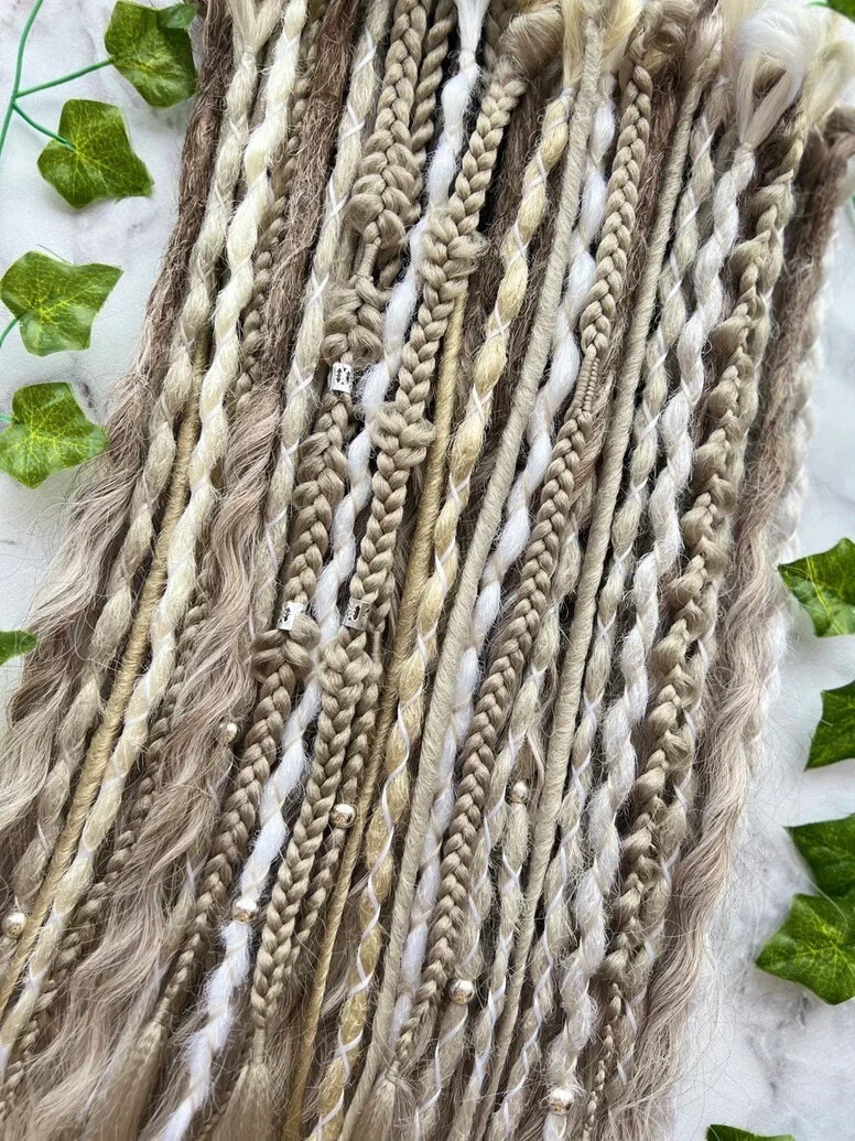 Dreadlocks Set viking in Scandinavian Style, Lush Curls & Textured ...