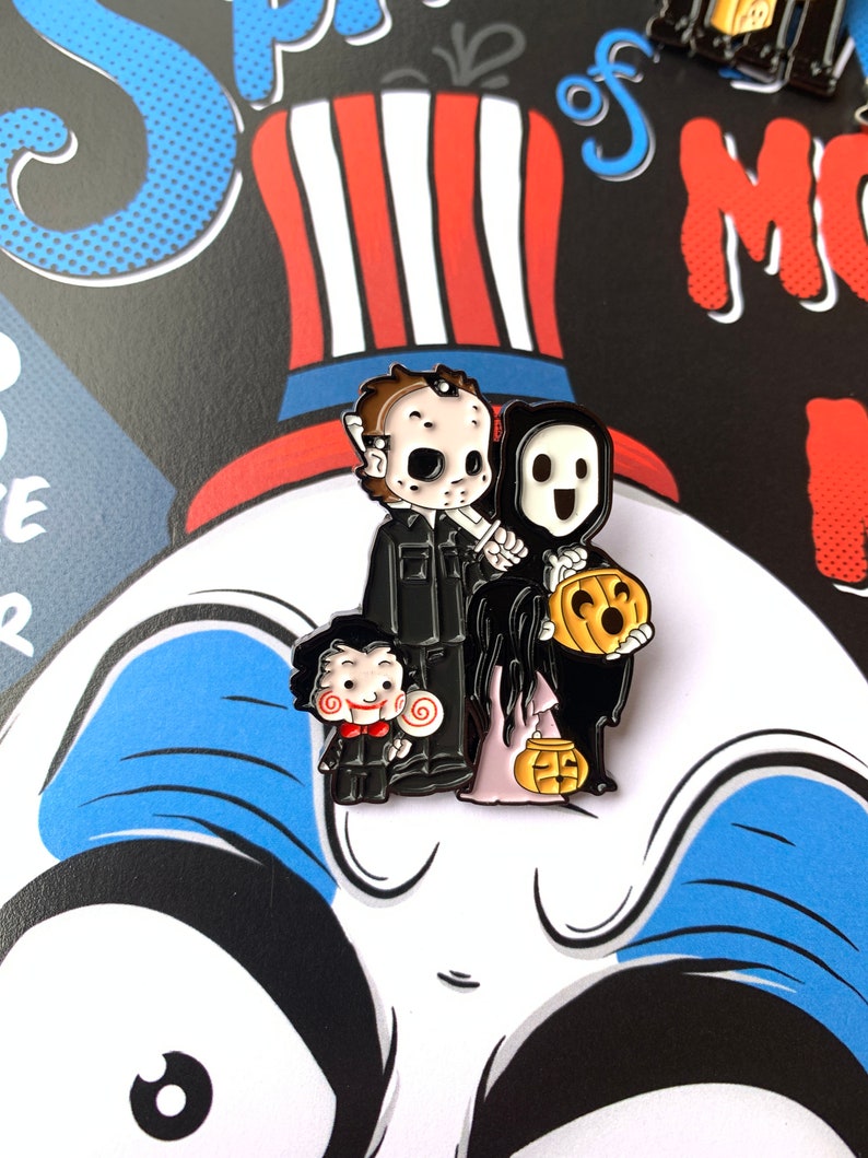 Horror Kawaii Family Horror Movie Parody Enamel Pins - Etsy