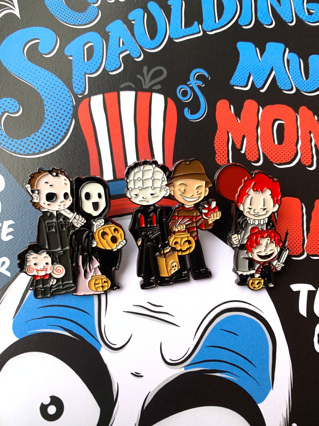 Horror Kawaii Family - Horror Movie Parody Enamel Pins - Etsy