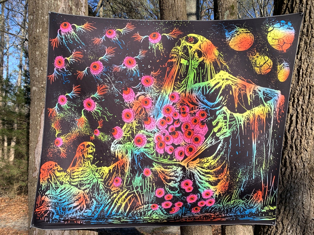 Occular Rift - Blacklight Goth Tapestry - Multicolor - Etsy