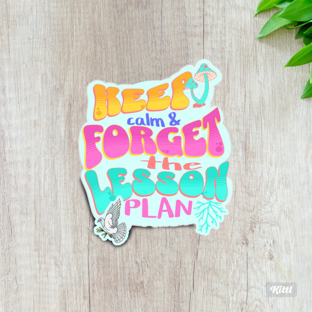 Keep Calm & Forget the Lesson Plan teacher Educator Handcrafted ...