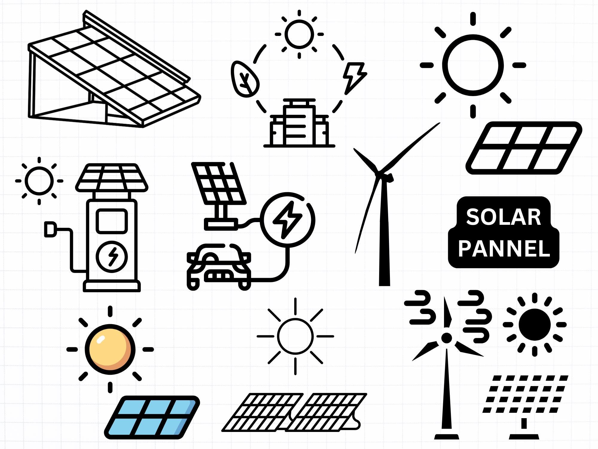 Solar Panel SVG, Solar Power Svg, Energy Svg, Sun Power, Cell Panel ...