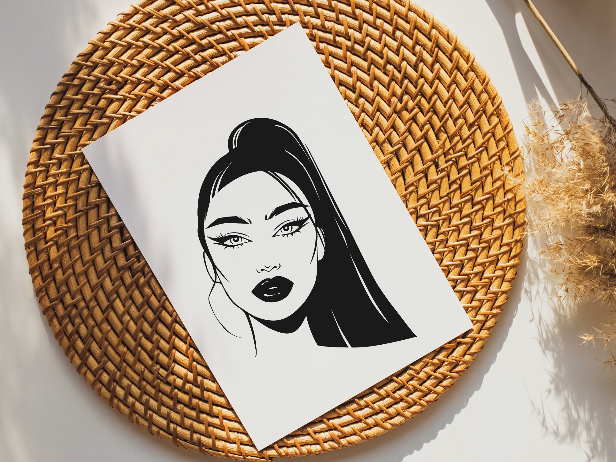 Beauty Face Svg\ Woman Beauty Human Happy Face Svg\ Glamour Lady Svg ...