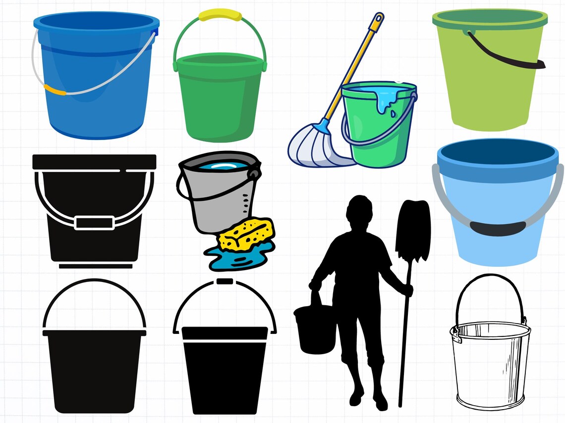 Bucket SVG Bundle, Plumber Svg, Gardener SVG, Svg Files for Cricut ...