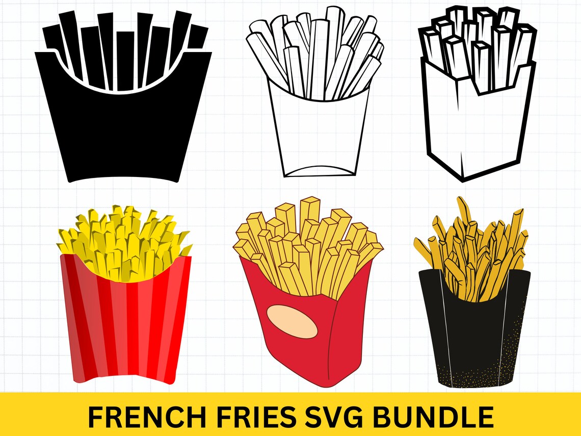 French Fries Svg, French Fries SVG Bundle, French Fry Svg, French Fries ...