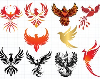 Phoenix SVG Bundle, Phoenix Clipart ,phoenix SVG Cut Files for Cricut ...