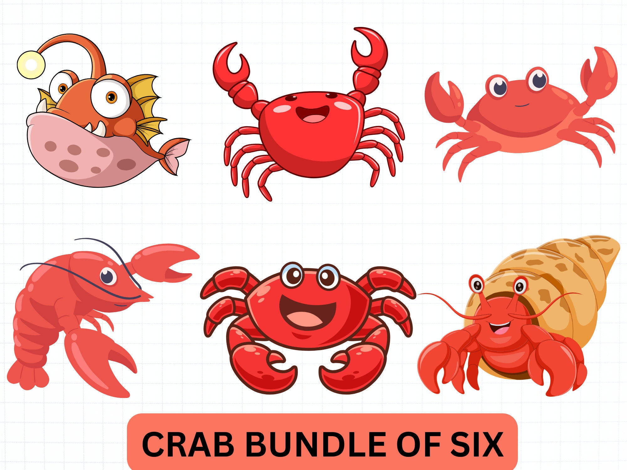 Crab SVG, Crab Clipart, Crab Svg Cutting File Crab Silhouette, Seafood ...