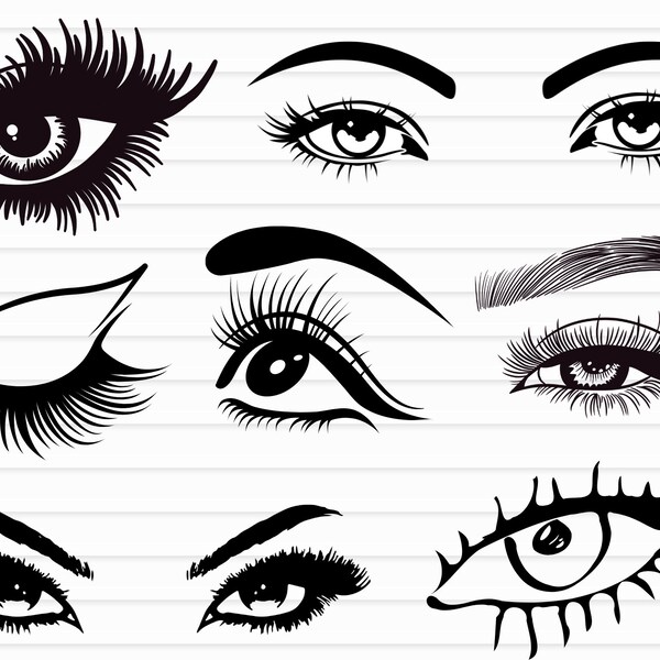 Lashes Svg - Etsy