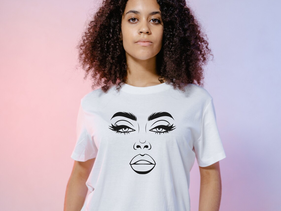 Beauty Face Svg\ Woman Beauty Human Happy Face Svg\ Glamour Lady Svg ...