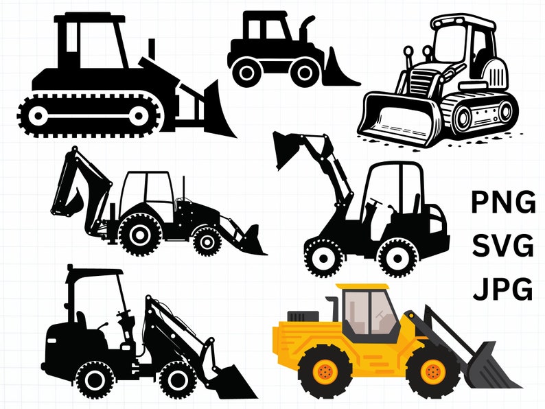 Excavator SVG Bundle, Excavator Vector, Construction Truck Svg,heavy ...
