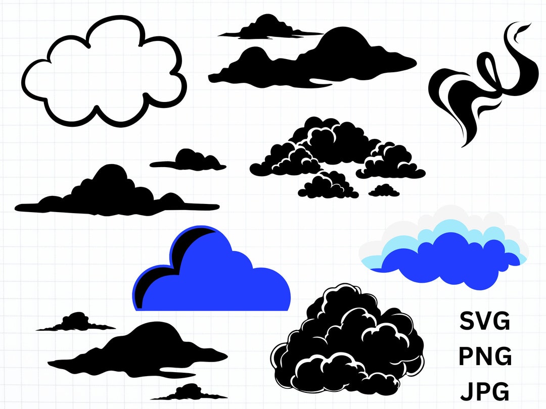 Cloud Svg Bundle, Clouds Svg, Clouds Clipart, Sky Svg, Cloud Svg Files ...