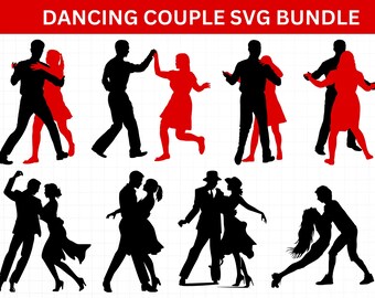 Couple Dancing Svg, Dance Svg Bundle, Couple Clipart, Dancing Couple ...