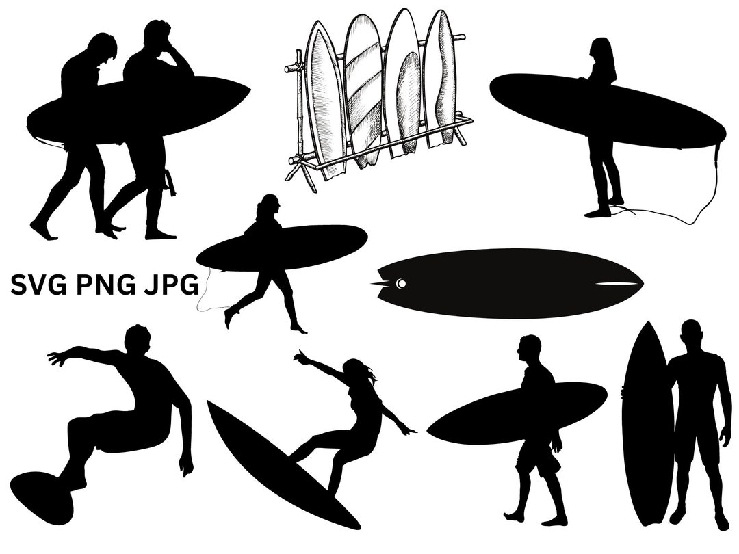 Surfboard Svg, Surf Clipart, Surf Svg, Ocean Wave Svg, Surfing Svg ...