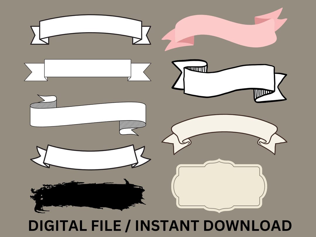 Banner Svg, Banner Svg Bundle, Banner Clipart, Banner Png, Banner ...