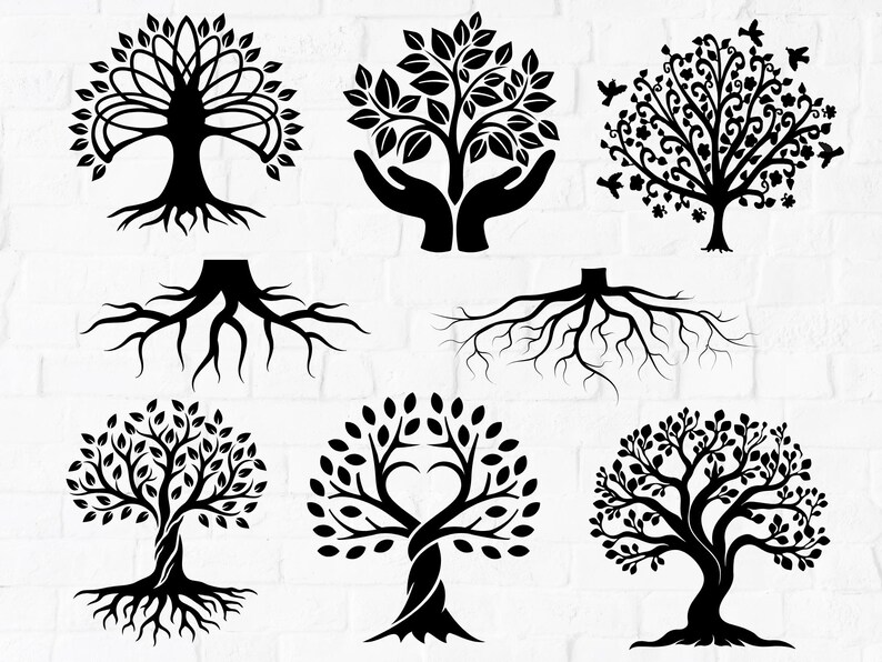 Oak Tree SVG Bundle , Tree Svg, Big Tree Svg, Oak SVG, Outdoor SVG ...
