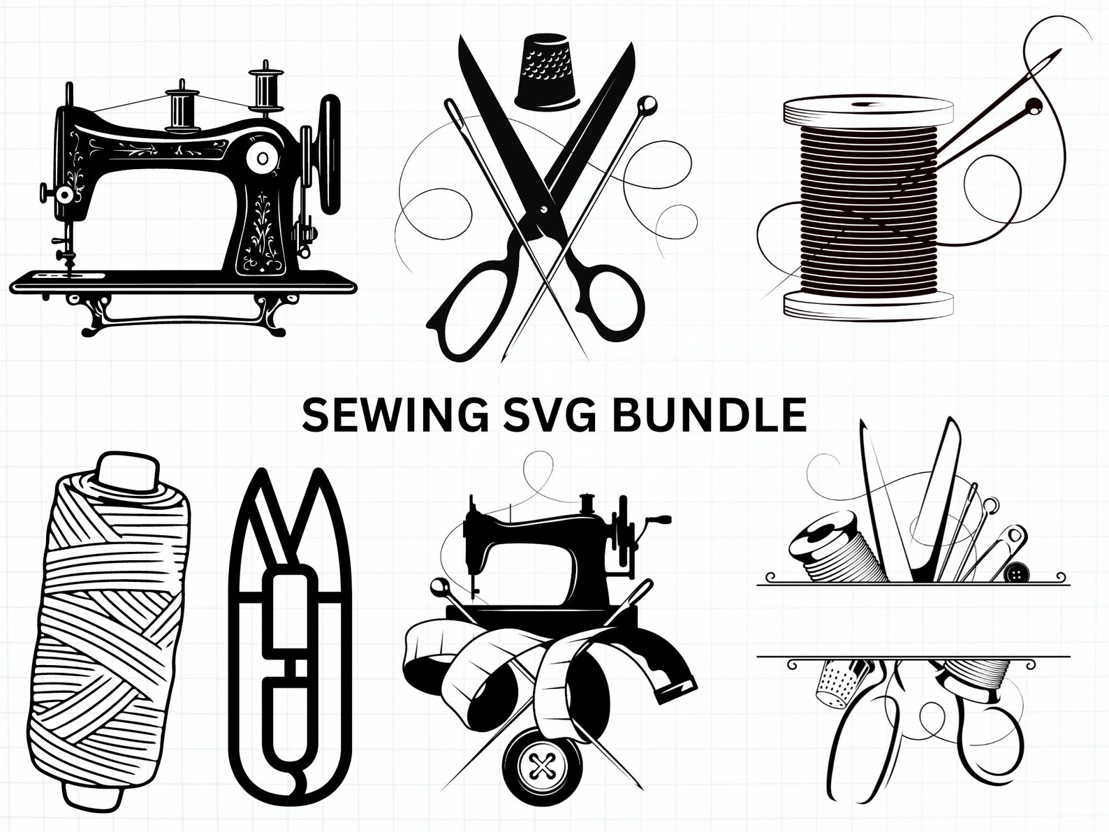 Sewing SVG Bundle, Sewing SVG, Sewing Machine SVG, Stitch Queen Svg ...