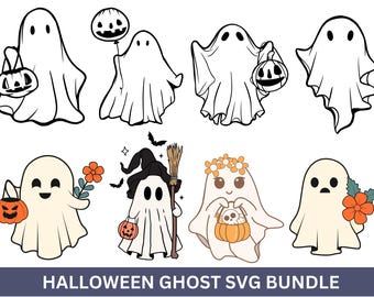 GHOST SVG, Halloween Svg, Ghosts Svg, Ghost Svg Bundle, Cute Ghost SVG ...