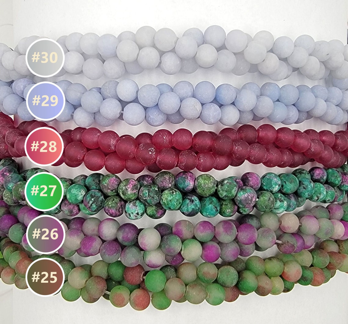 6mm AAA Natural Stone Assorted Jasper Healing Gemstone Round Loose ...