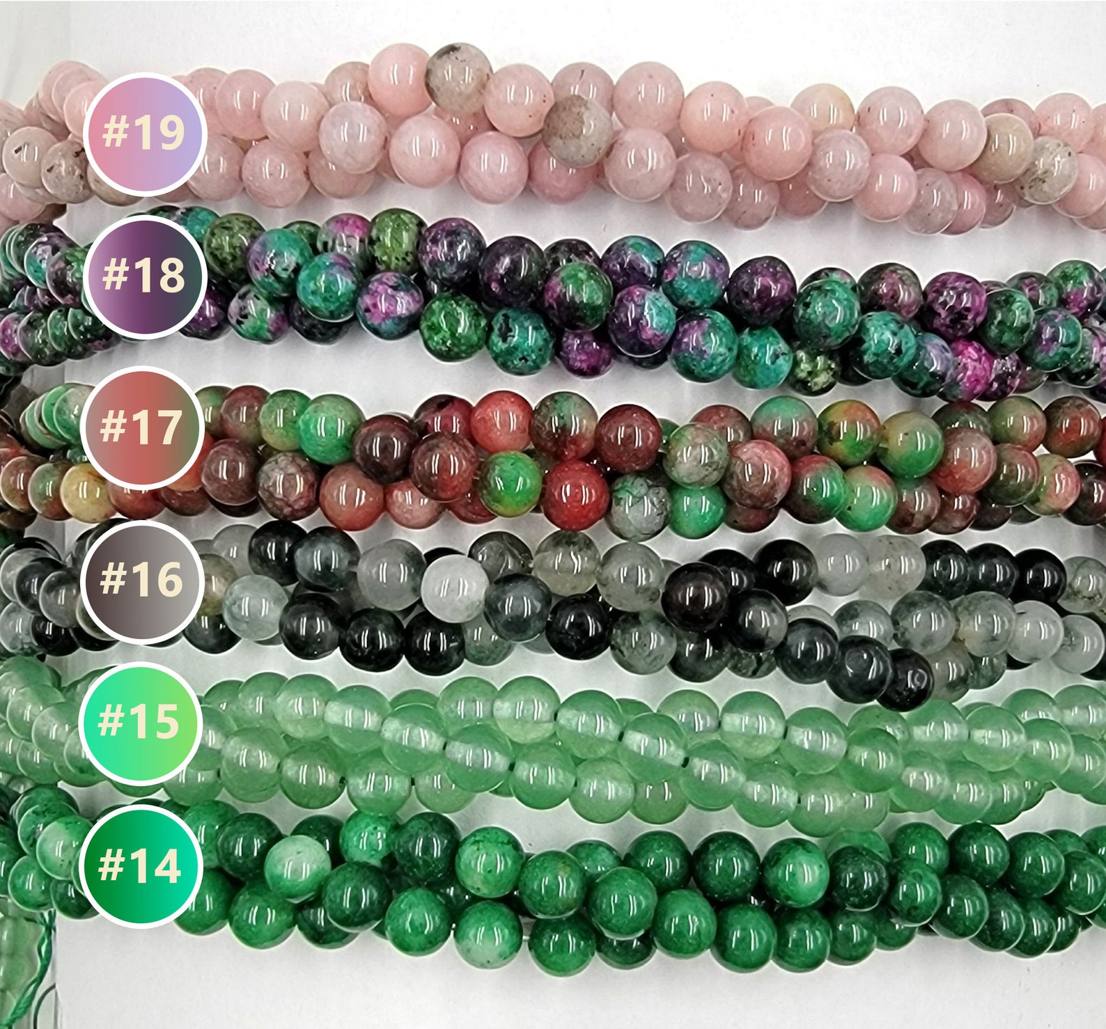 6mm AAA Natural Stone Assorted Jasper Healing Gemstone Round Loose ...