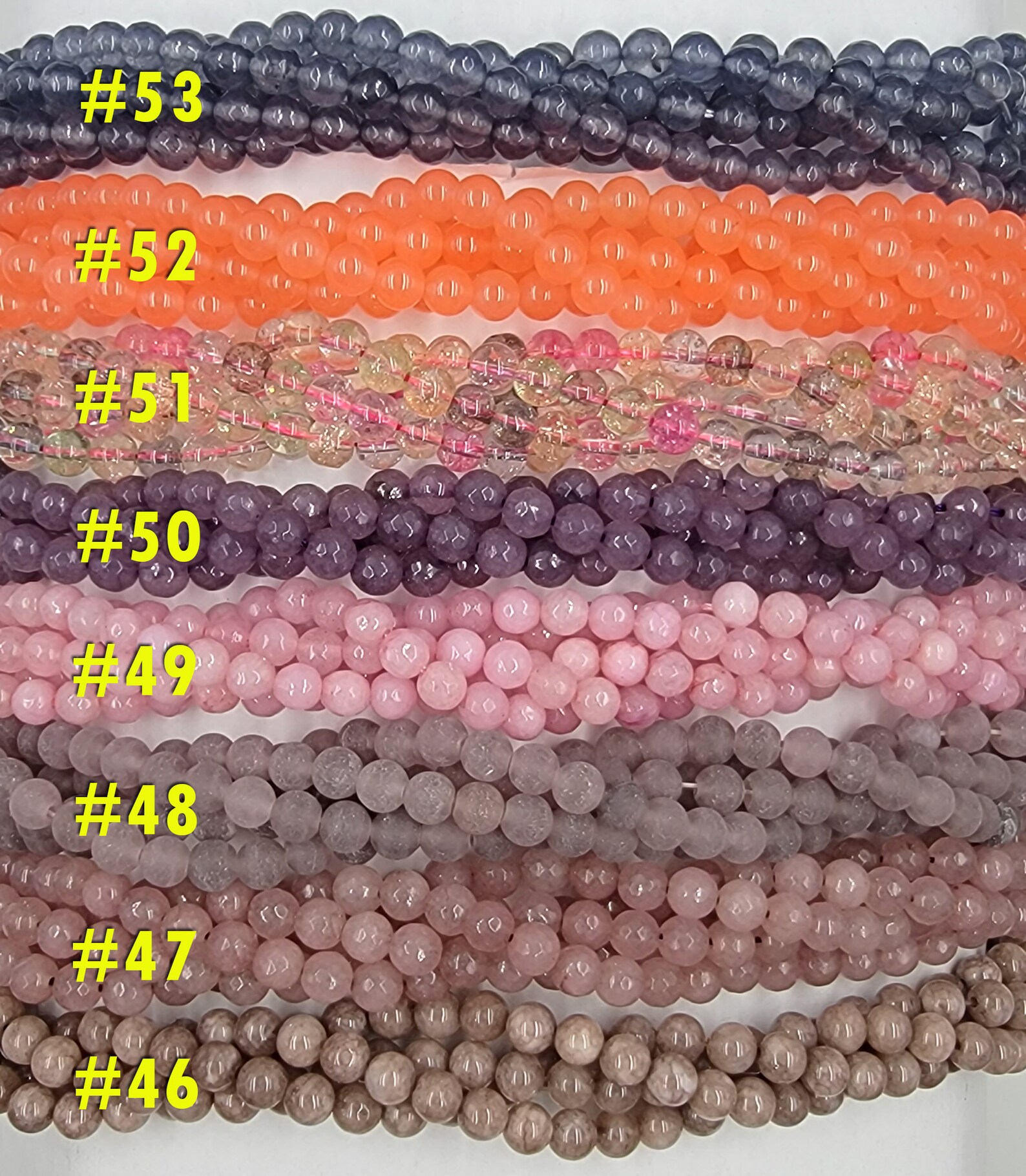 6mm AAA Natural Stone Assorted Jasper Healing Gemstone Round Loose ...