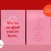 Blush Pink Order of Service / Colorful Bright Wedding / Editable Bold ...