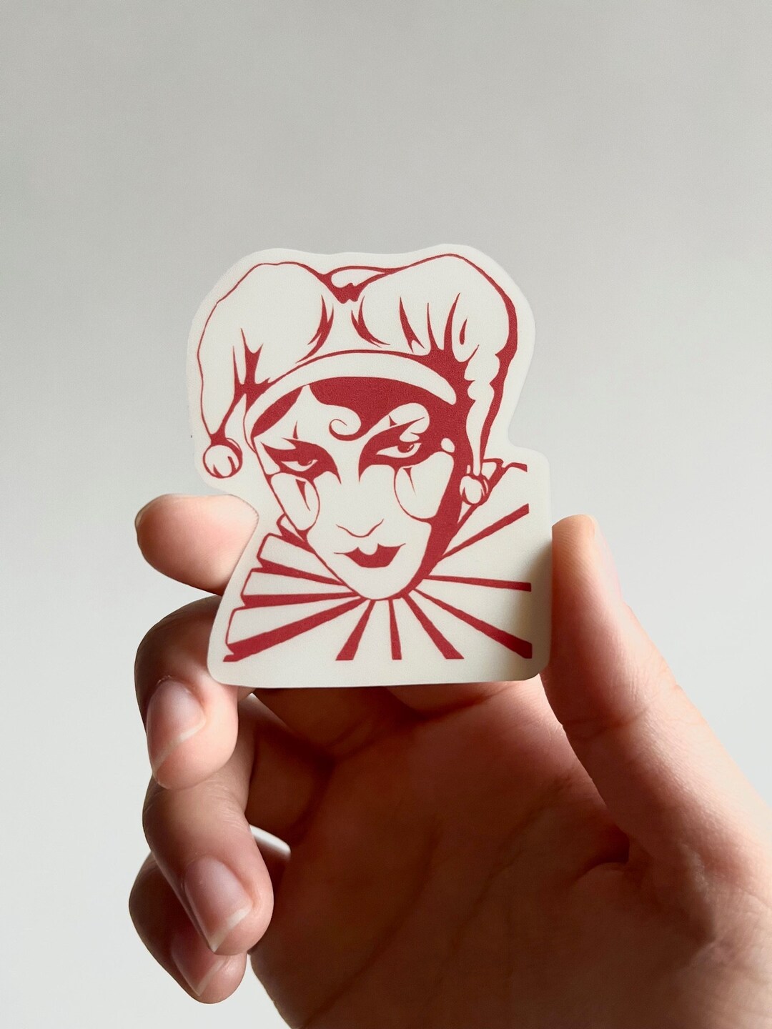Harlequin Clown Sticker | “pagliacci” / “rigoletto” | Vinyl Laptop ...