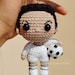 Keychain Football Player, Cristiano Ronaldo Amigurumi, CR7, Gift for ...