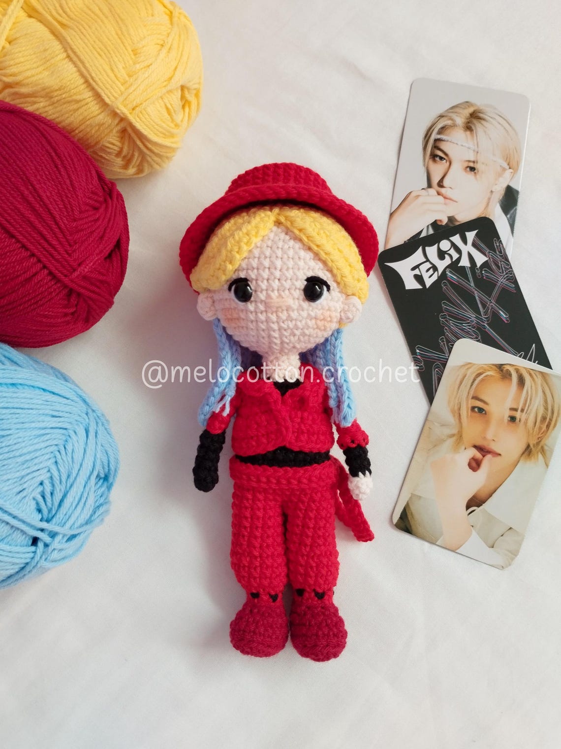 Kpop Crochet Doll, Amigurumi Felix, Stray Kids Amigurumi, Skz, Felix ...