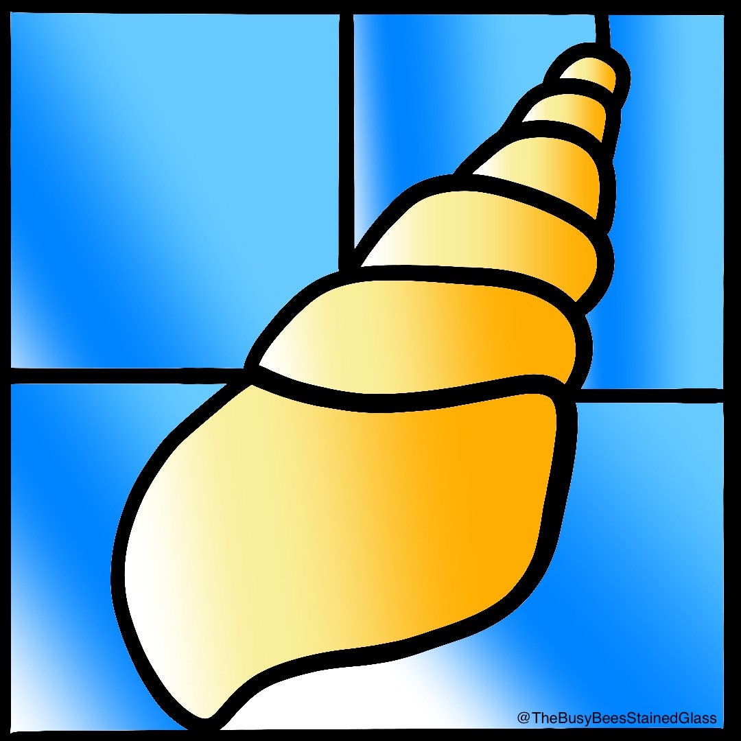 Shell Stained Glass Design - Etsy