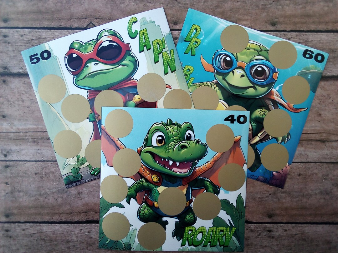 Superhero Scratch-off Savings Challenge Set - Etsy