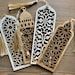 Mosque Dome Wooden Bookmark: Islamic Geometric Art With Gold Tassel - Etsy