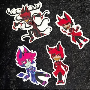 Hazbin Hotel Alastor Stickers Set of 4 - Etsy