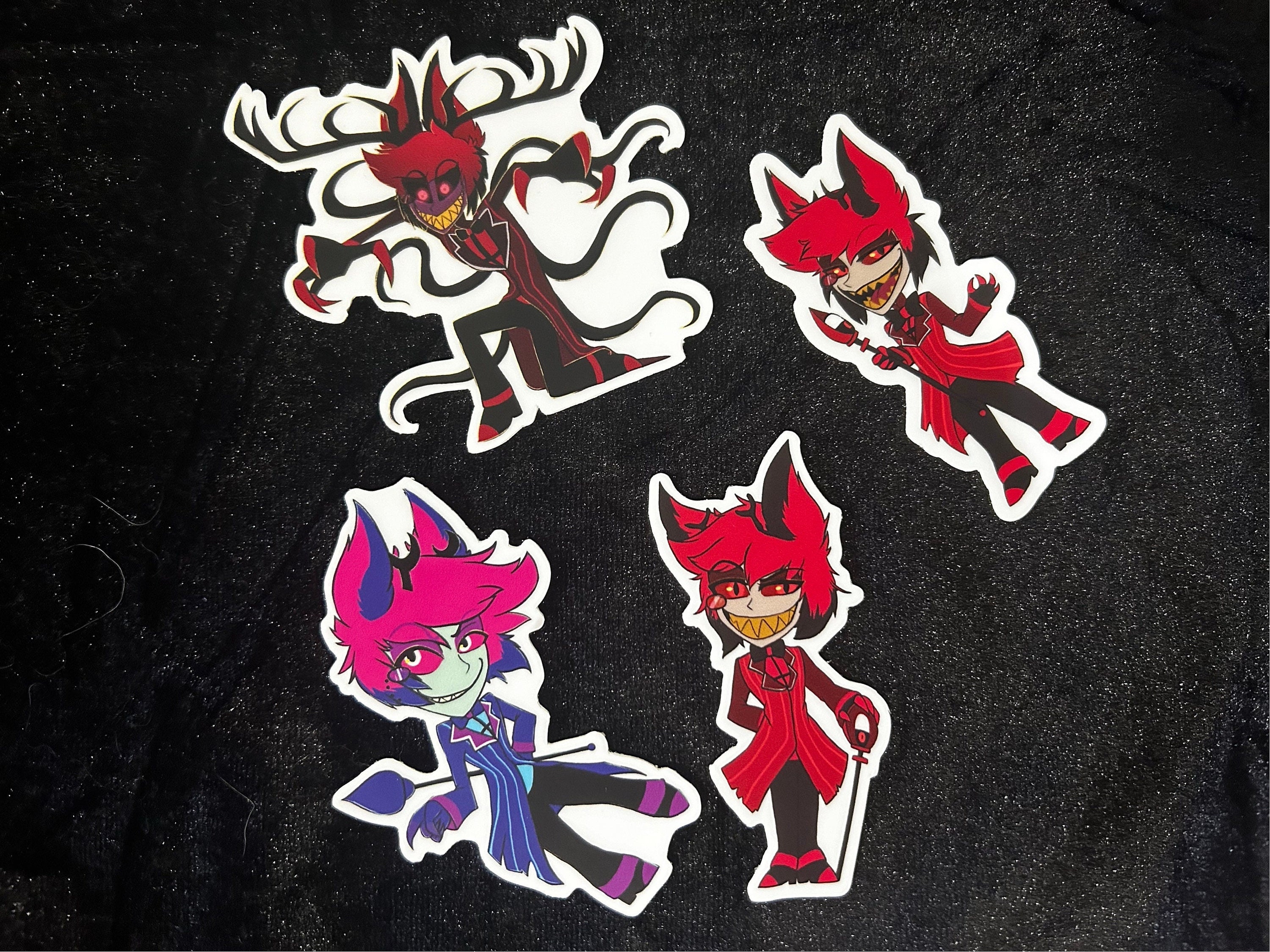 Hazbin Hotel Alastor Stickers Set of 4 - Etsy