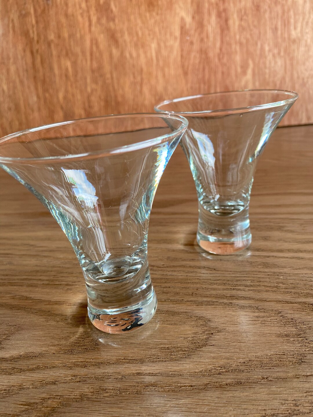 Danish Martini Heavy Botton Crystal Cleared Flared Mouth Glass Set of ...