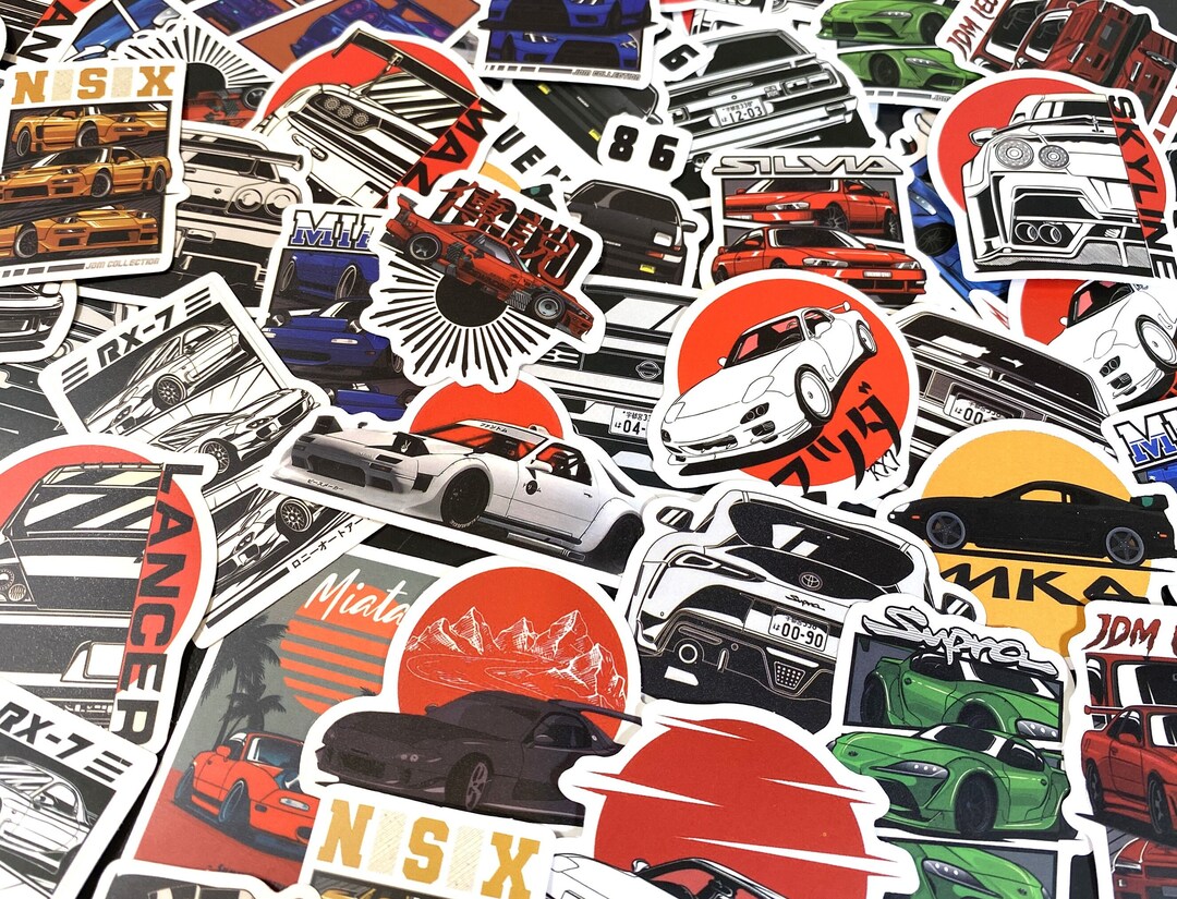 JDM Cars Sticker Pack 5x Randomly Selected Classic Car Stickers - Etsy ...