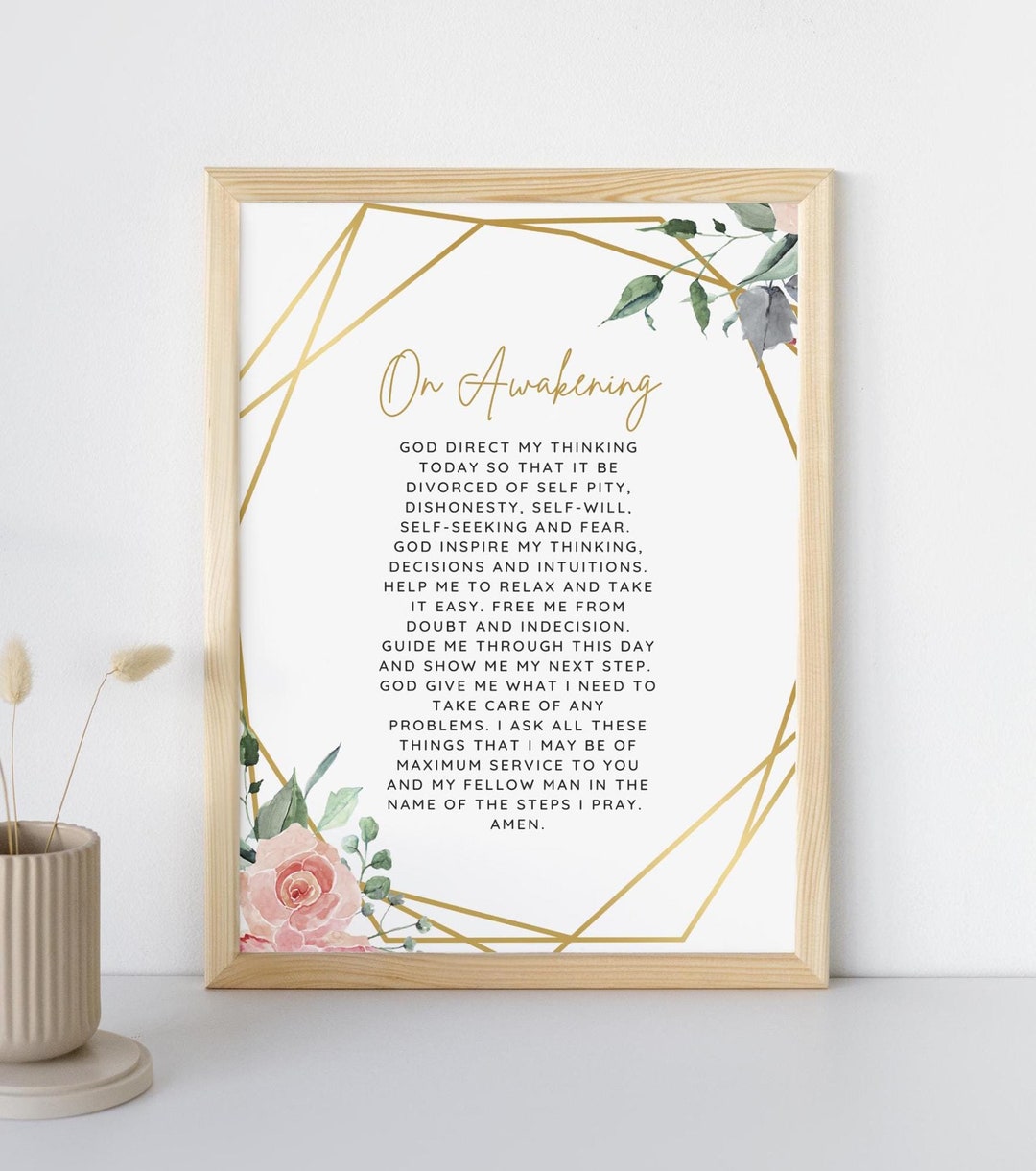 On Awakening Prayer - DIGITAL DOWNLOAD - Sobriety - Recovery Quotes ...
