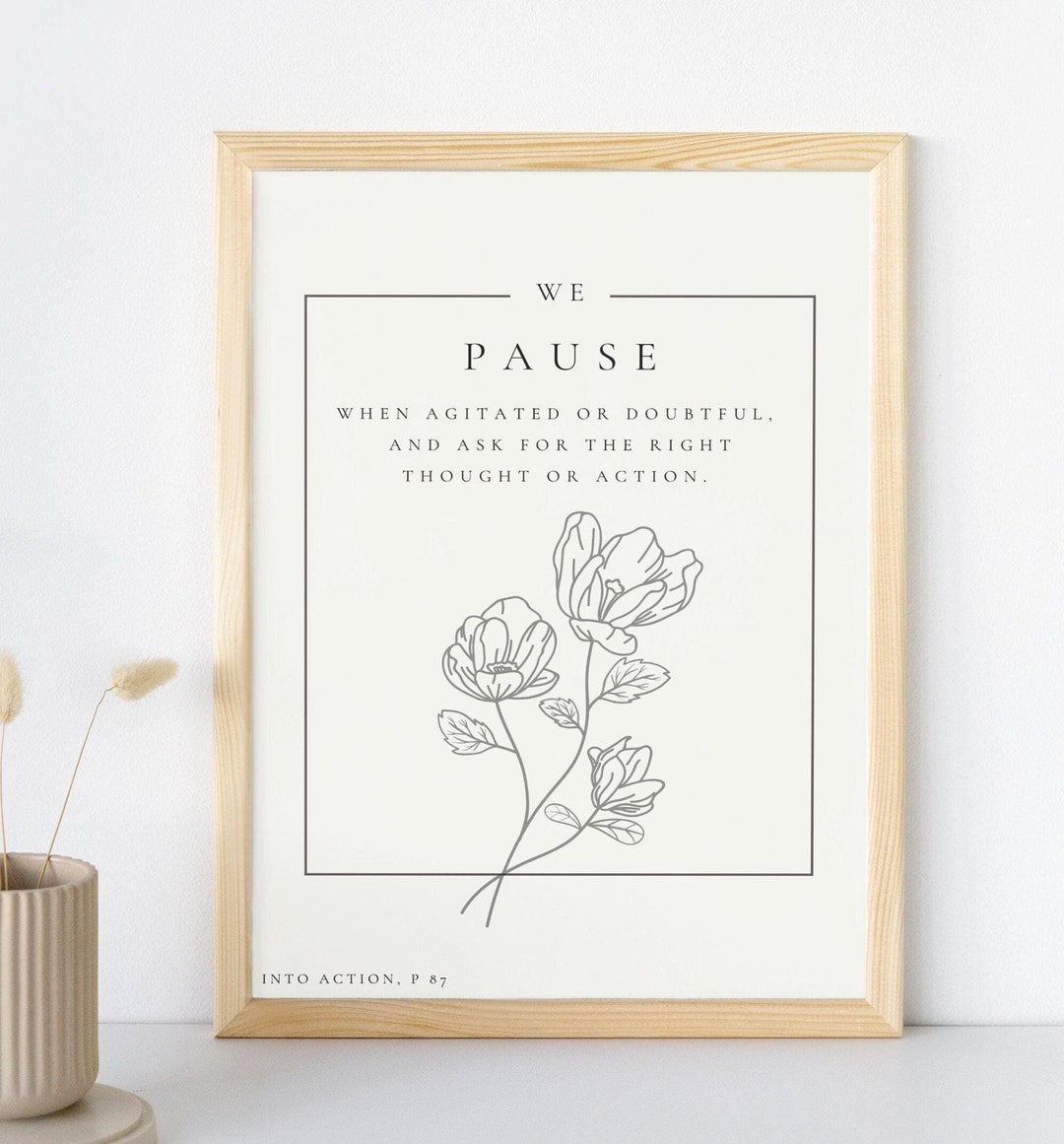 We Pause (off White) - DIGITAL DOWNLOAD - Recovery - Sobriety Quotes ...