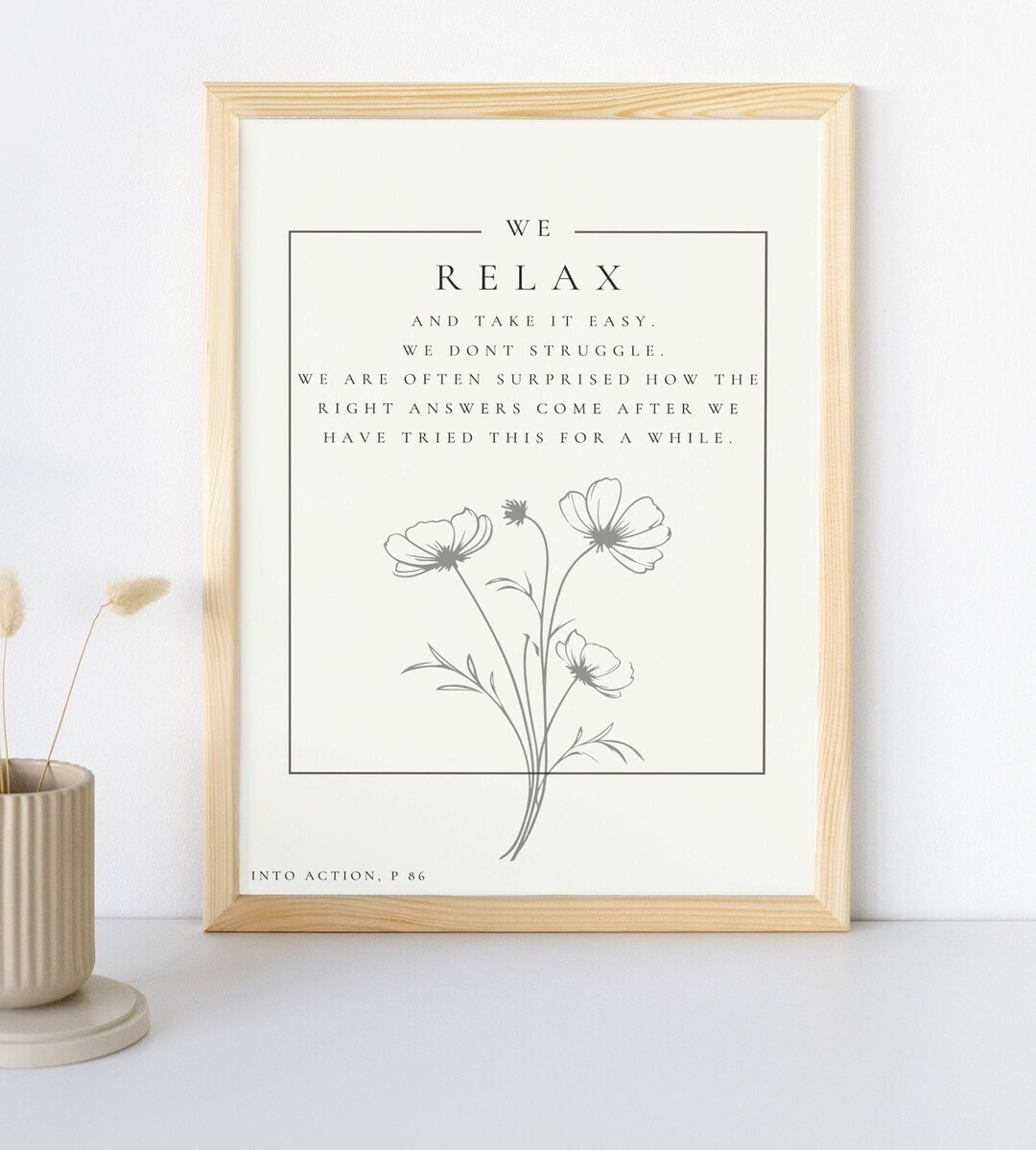 We Relax (off White) - DIGITAL DOWNLOAD - Recovery - Sobriety Quotes ...