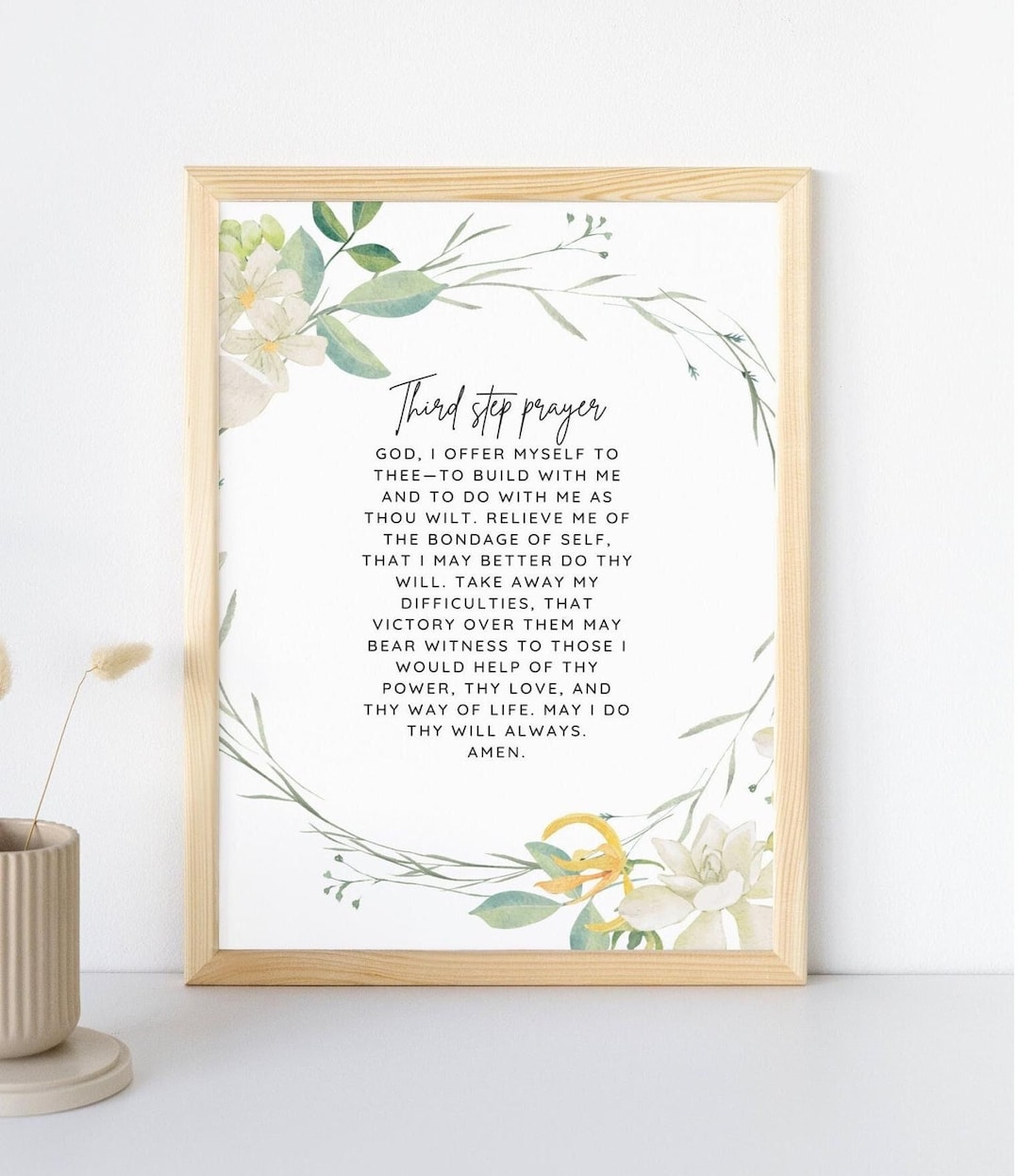 Third Step Prayer - DIGITAL DOWNLOAD - Recovery - Sobriety Quotes 5x7 ...