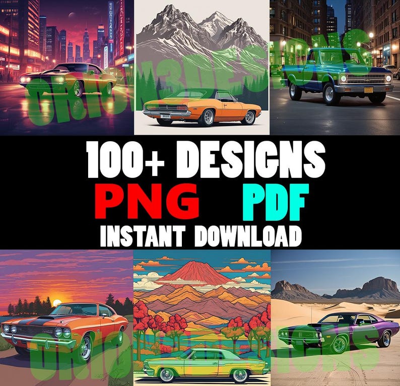 100+ Classic Car and Truck Designs for T-shirts, Posters, Stickers ...