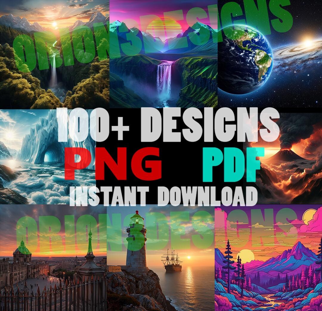 100+ Landscape Scenery Designs, PNG PDF Files (instant Download) - Etsy
