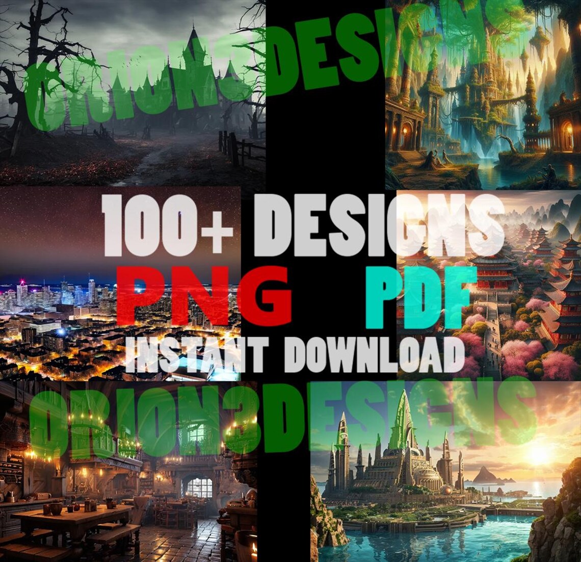 100+ Landscape Designs for Backgrounds, Posters, T-shirts and More. PNG ...