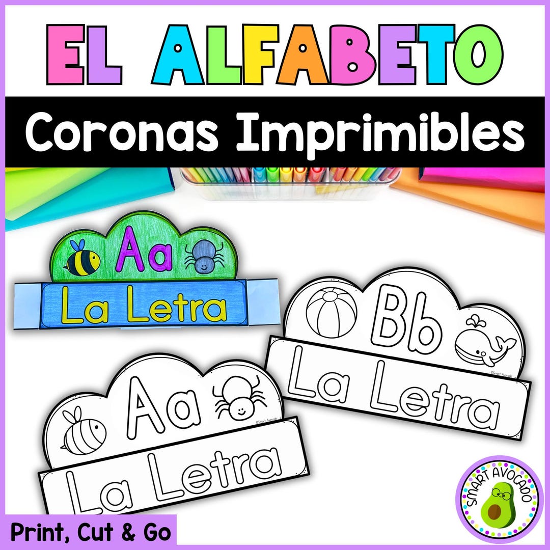 Coronas Del Alfabeto | Abecedario En Español | Aprender a Leer ...
