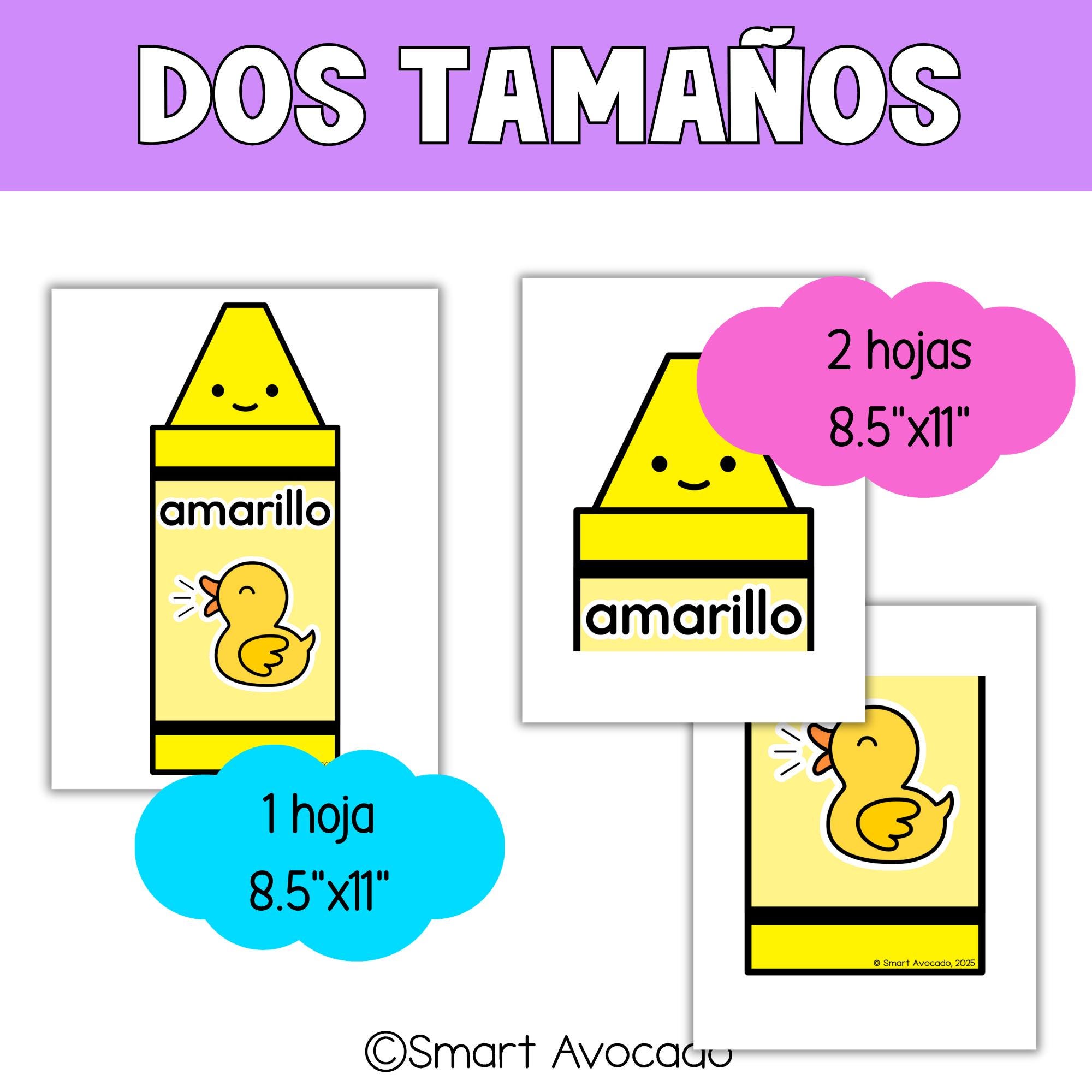 Spanish Colors Classroom Posters: Bilingual Learning Decor (PDF ...