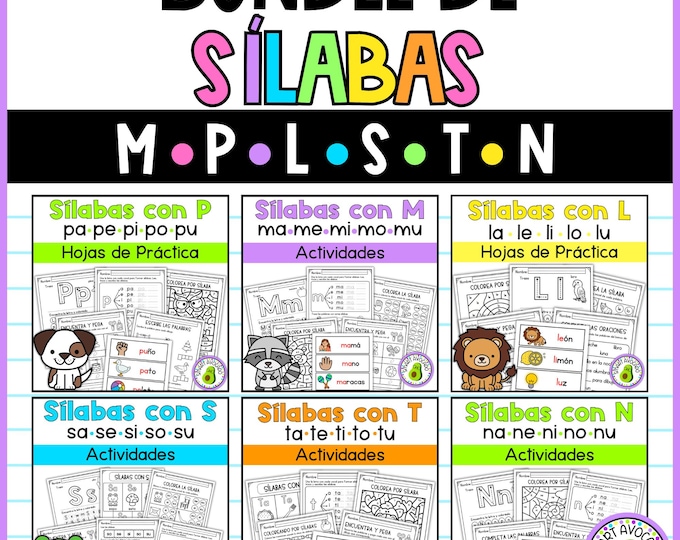 Paquete De Las SÍLABAS TRABADAS En Script - Etsy Canada