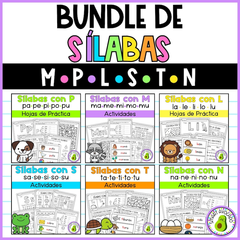 Spanish Syllables Printable Activities: K-2 Literacy (PDF Download) - Etsy