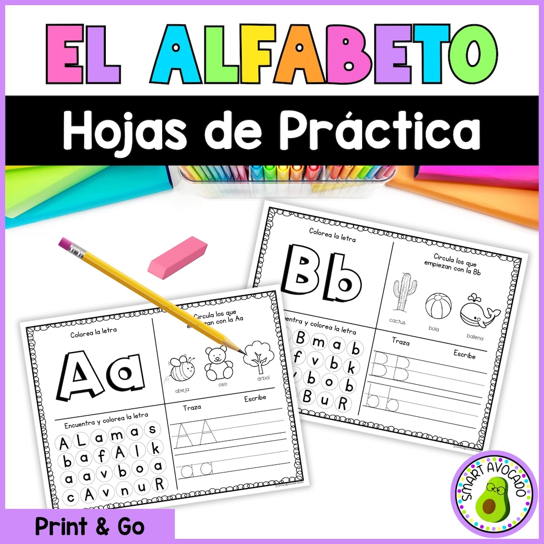 Spanish Alphabet Worksheets: Preschool Learning Activities (PDF ...
