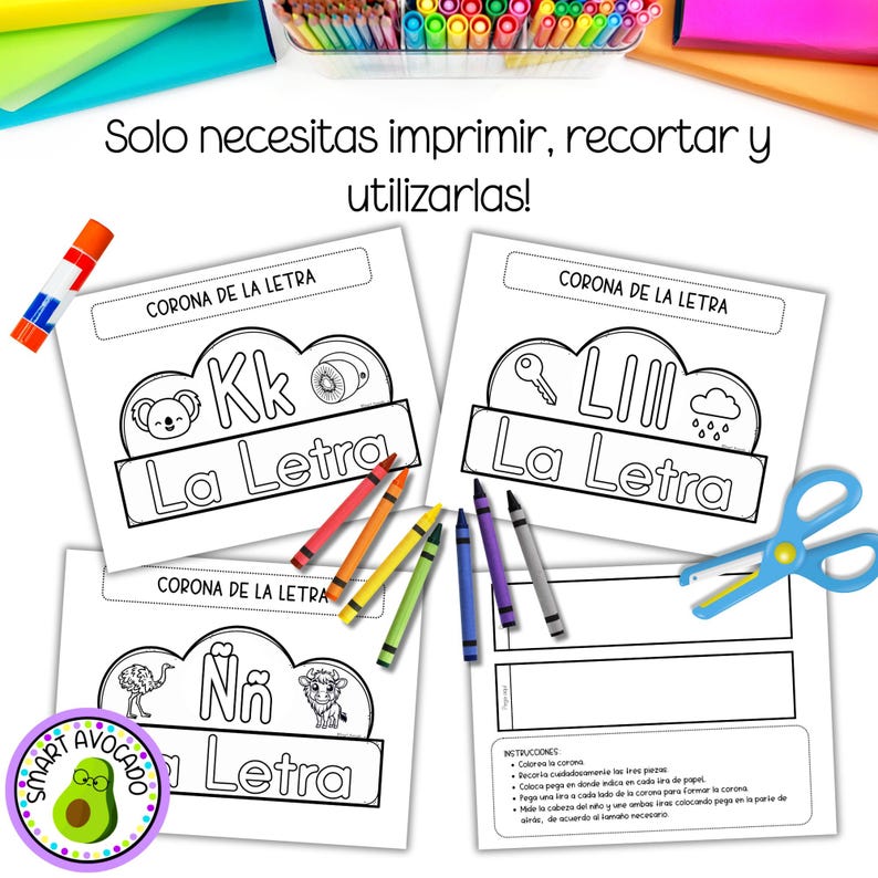 Coronas Del Alfabeto | Abecedario En Español | Aprender a Leer ...