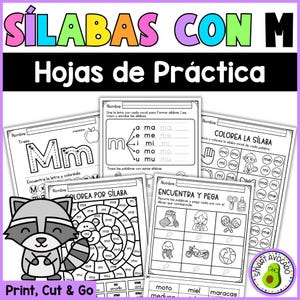 Spanish Syllables Worksheets: Learn M Sounds - Printable Activities ...