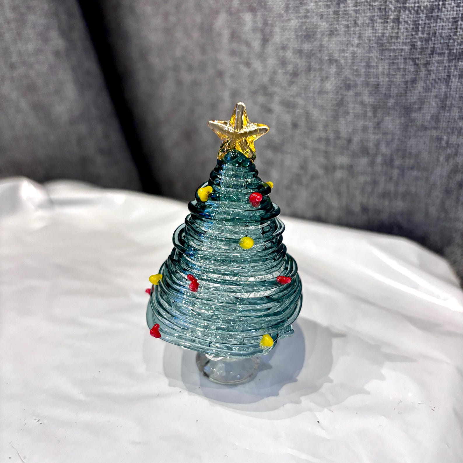 Handmade Stained Glass Figurines, Glass Christmas Trees, Handmade ...